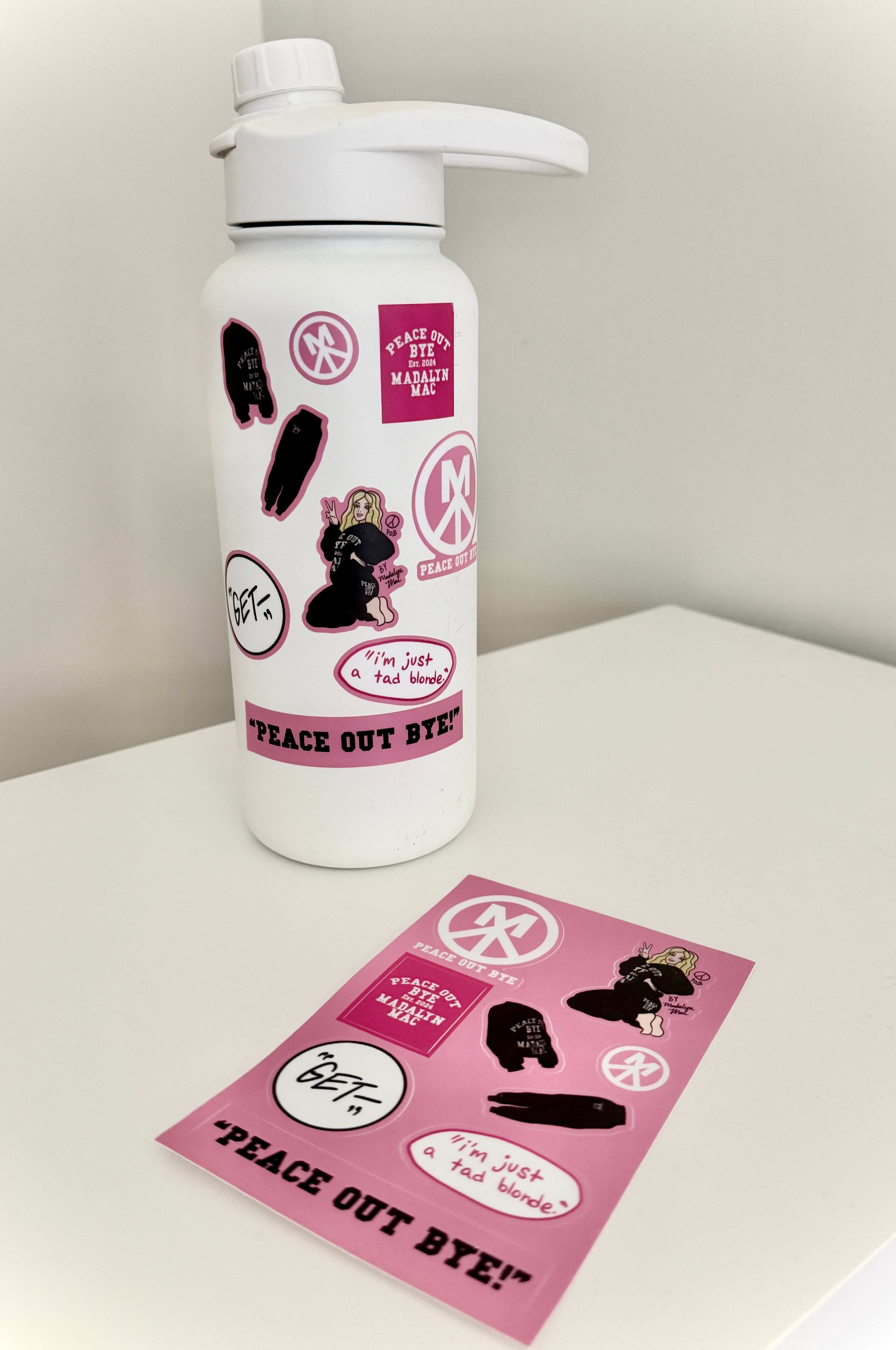 Sticker Sheets – Peace Out Bye by Madalyn Mac