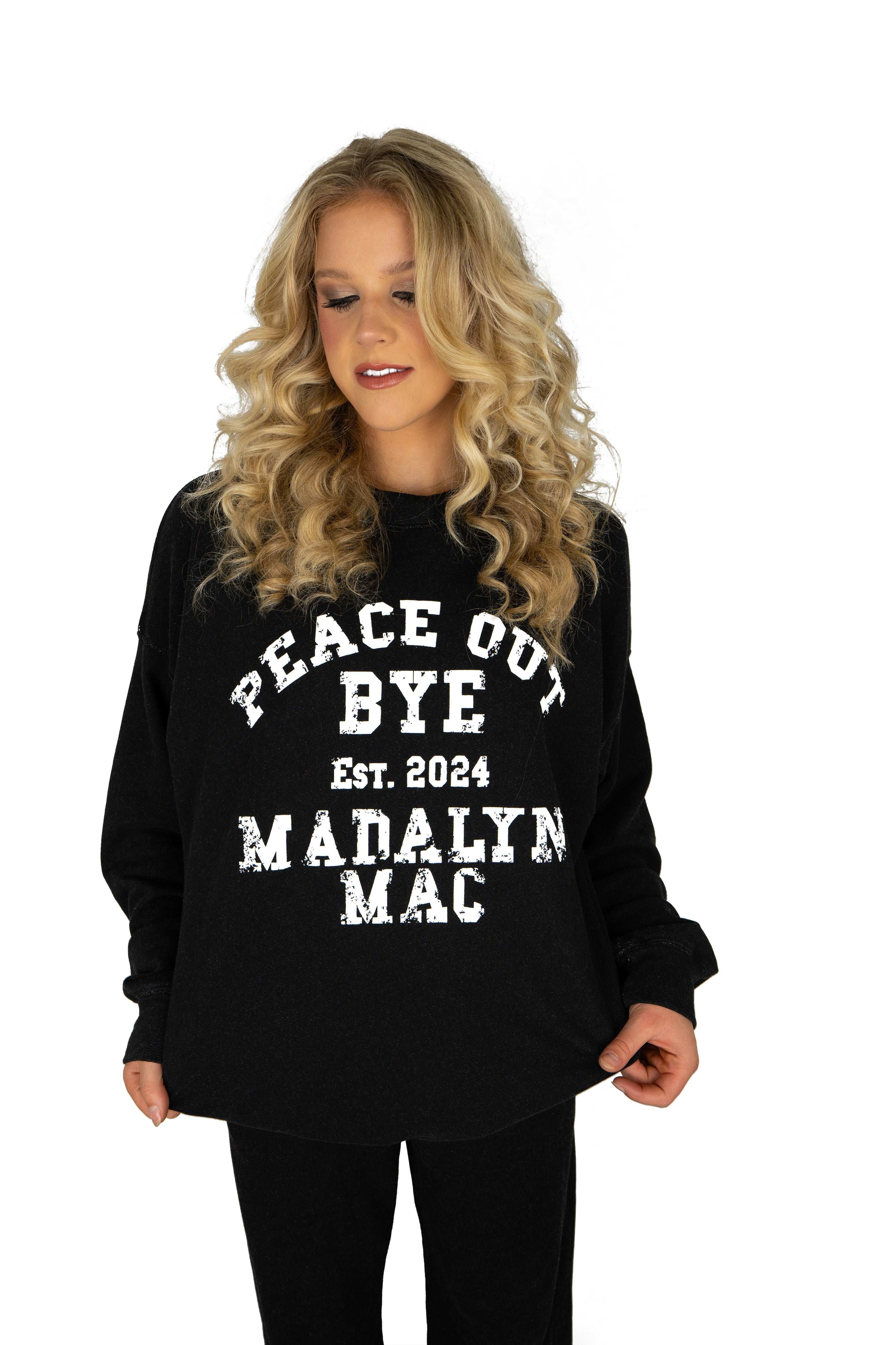 Peace Out Bye Crewneck – Peace Out Bye by Madalyn Mac